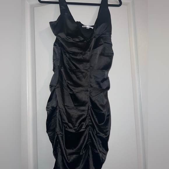 TCEC | Dresses | Tcec Black Satin Dress Nwt Med | Poshmark